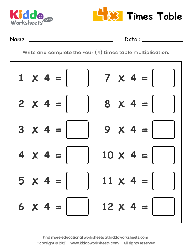 Printable Multiplication Table Worksheets Grade 4 Brokeasshome Printable Multiplication Table Worksheets Grade 4 Brokeasshome