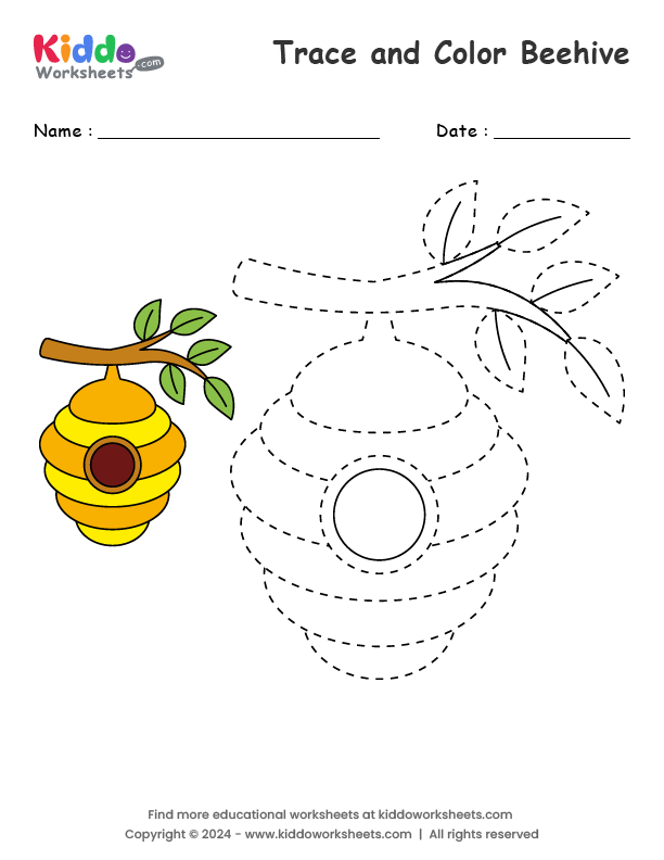 Trace And Color Worksheets