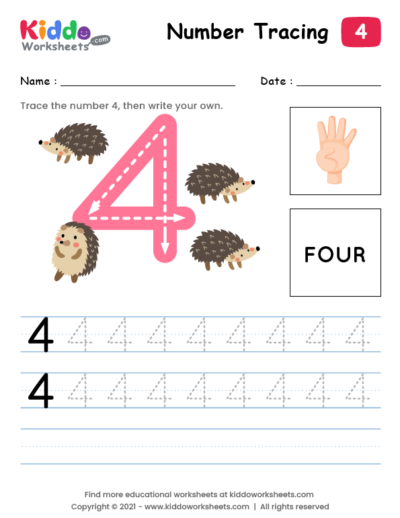 Number Tracing and Writing Numbers Worksheets - kiddoworksheets