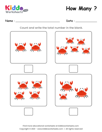 Free Printable Counting Worksheets - kiddoworksheets