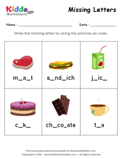 Free Printable Missing Letters Worksheets - kiddoworksheets