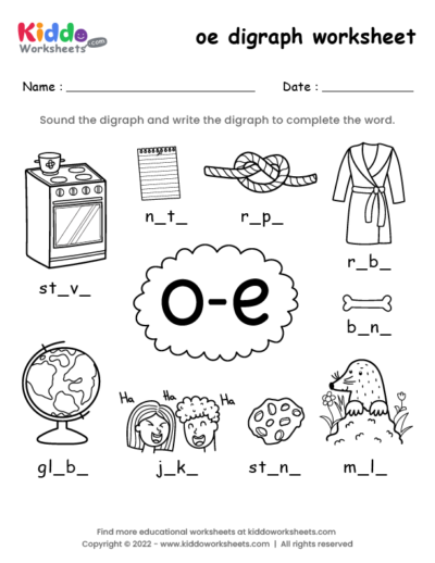 Free Printable Digraph Spelling Worksheets - kiddoworksheets
