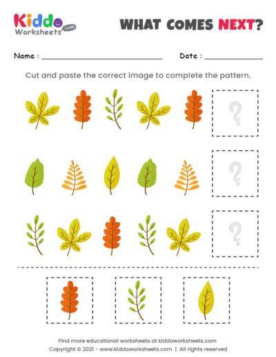 Free Printable Patterns Worksheets - kiddoworksheets
