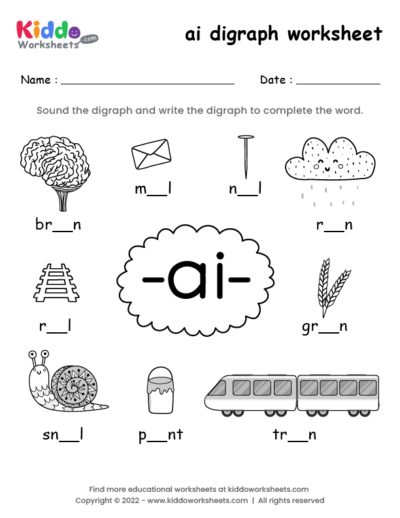 Free Printable Digraph Spelling Worksheets - kiddoworksheets