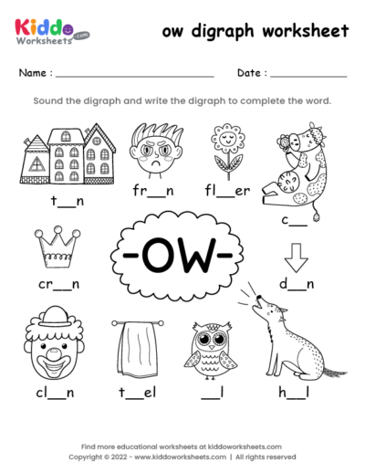 Free Printable Digraph Spelling Worksheets - kiddoworksheets